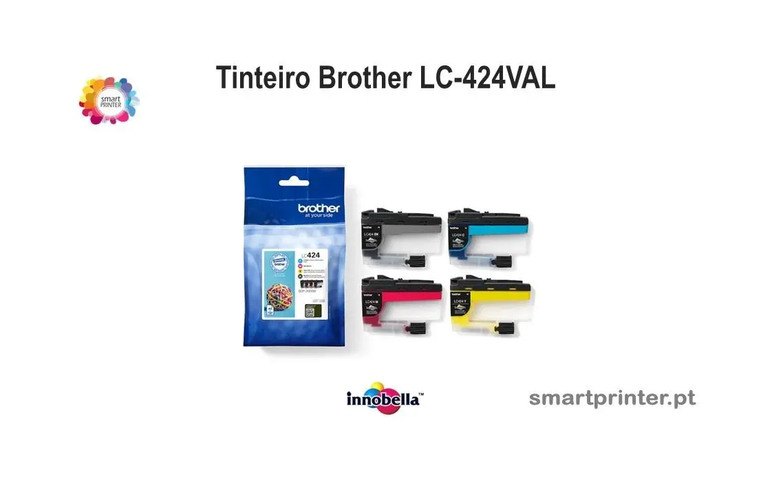 Pack 4 Cores Brother LC424VAL Original • Smart Printer